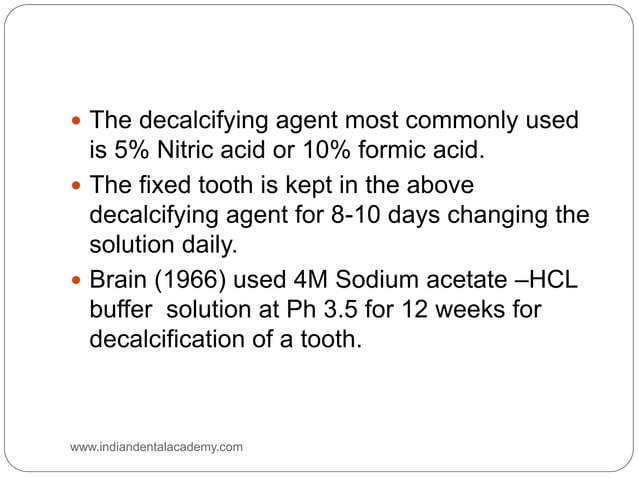 DECALCIFICATION AND PREPARATION OF GROUND SECTION OF TEETH /certified ...