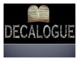 Decalogue day 1 | PPT
