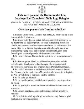 Decalogul luizamolxesinoilelegibelagine | PDF