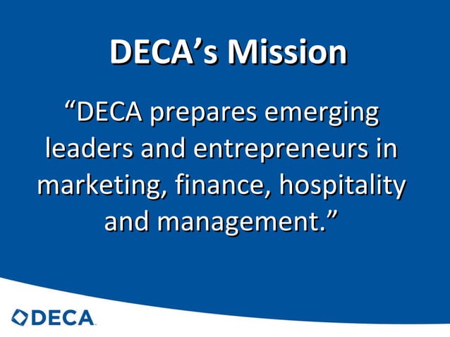 DECA Mission and Values Show | PPT