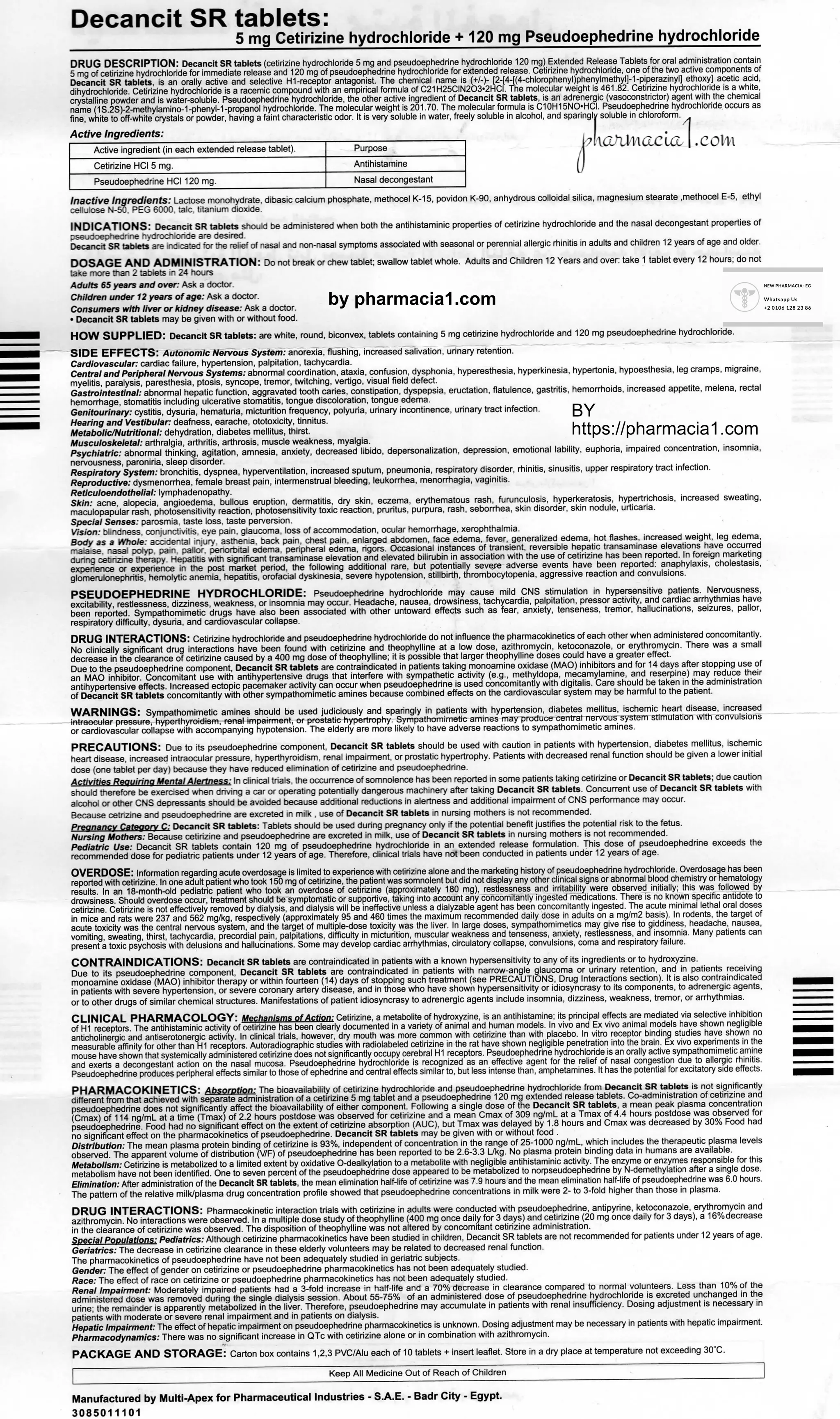 Decancit sr tablets- Patient Information Leaflet | PDF