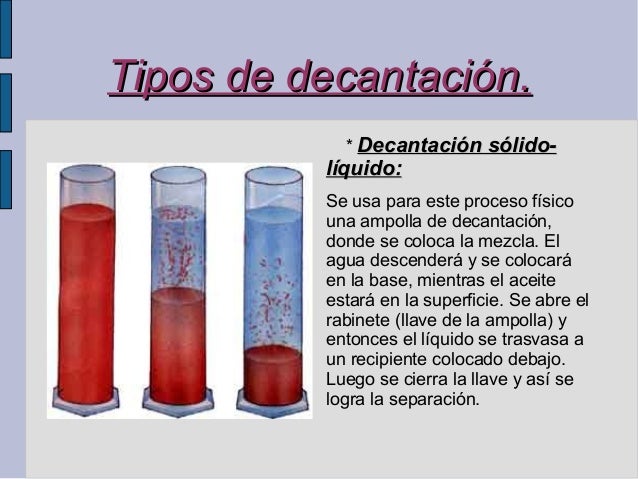 DDecantaciónecantación