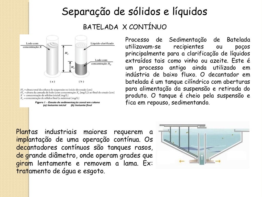 Decantanção e separação
