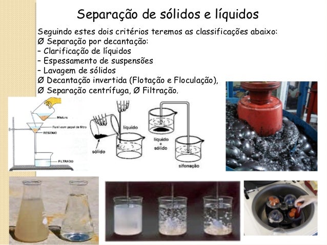 Decantanção e separação