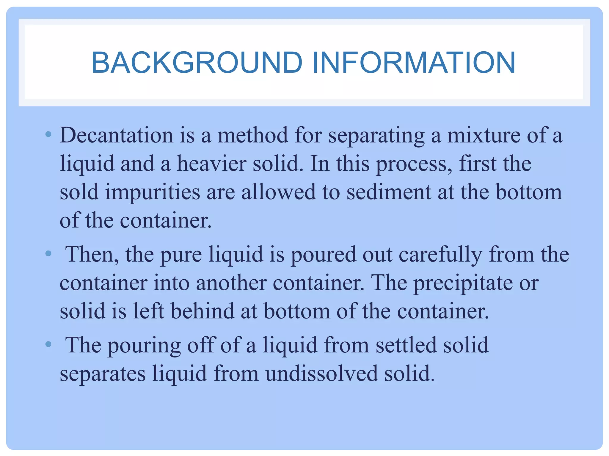 Decantation | PPTX