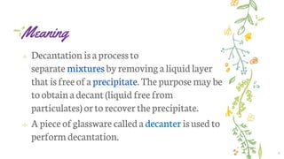 Decantation | PPTX