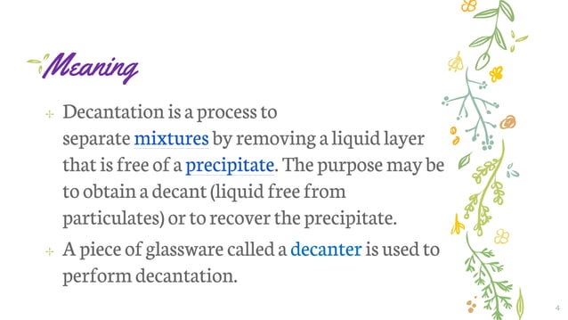 Decantation | PPTX