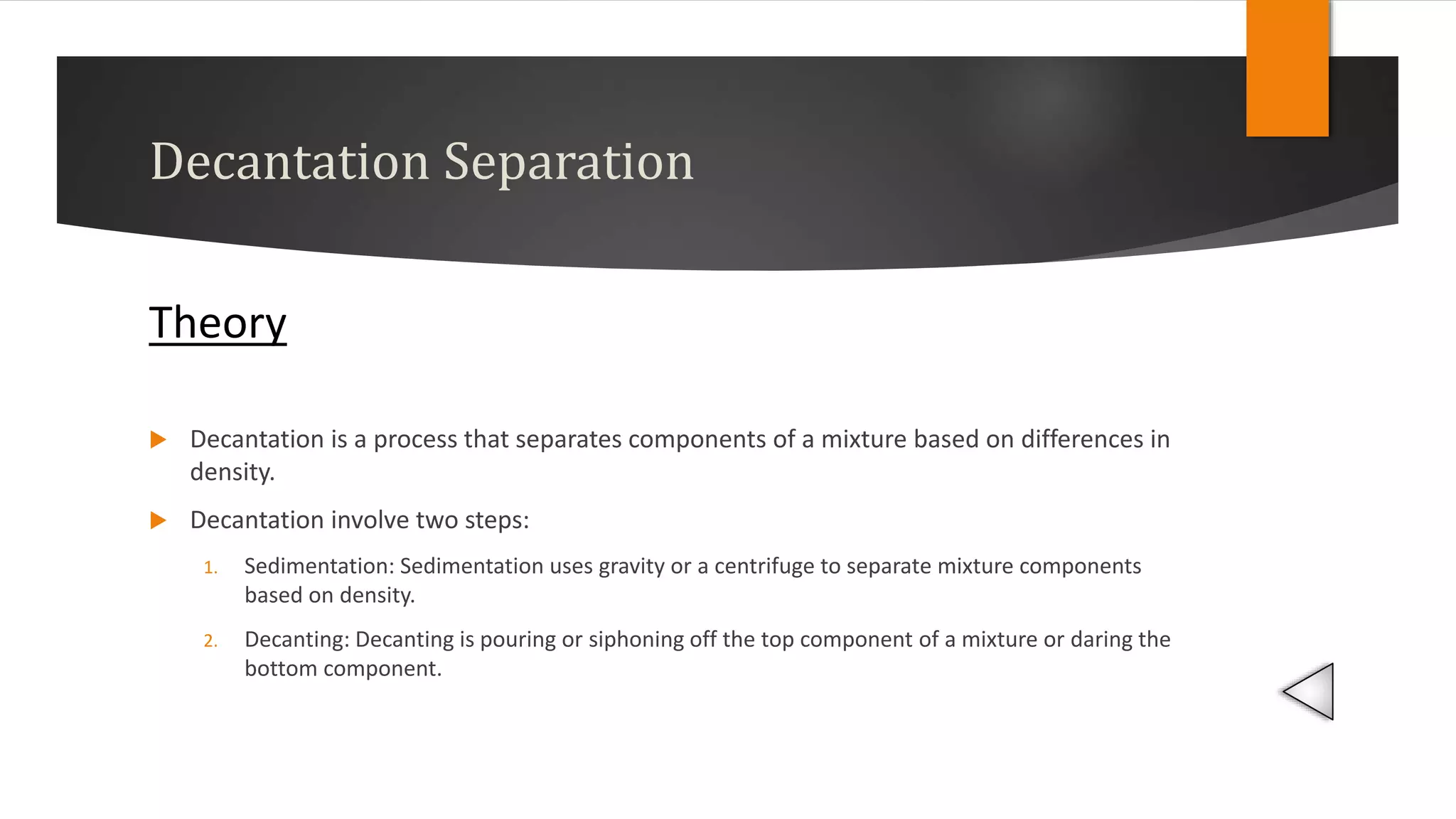 Decantation and centrifugal separation | PPTX