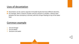 Decantation and centrifugal separation | PPTX