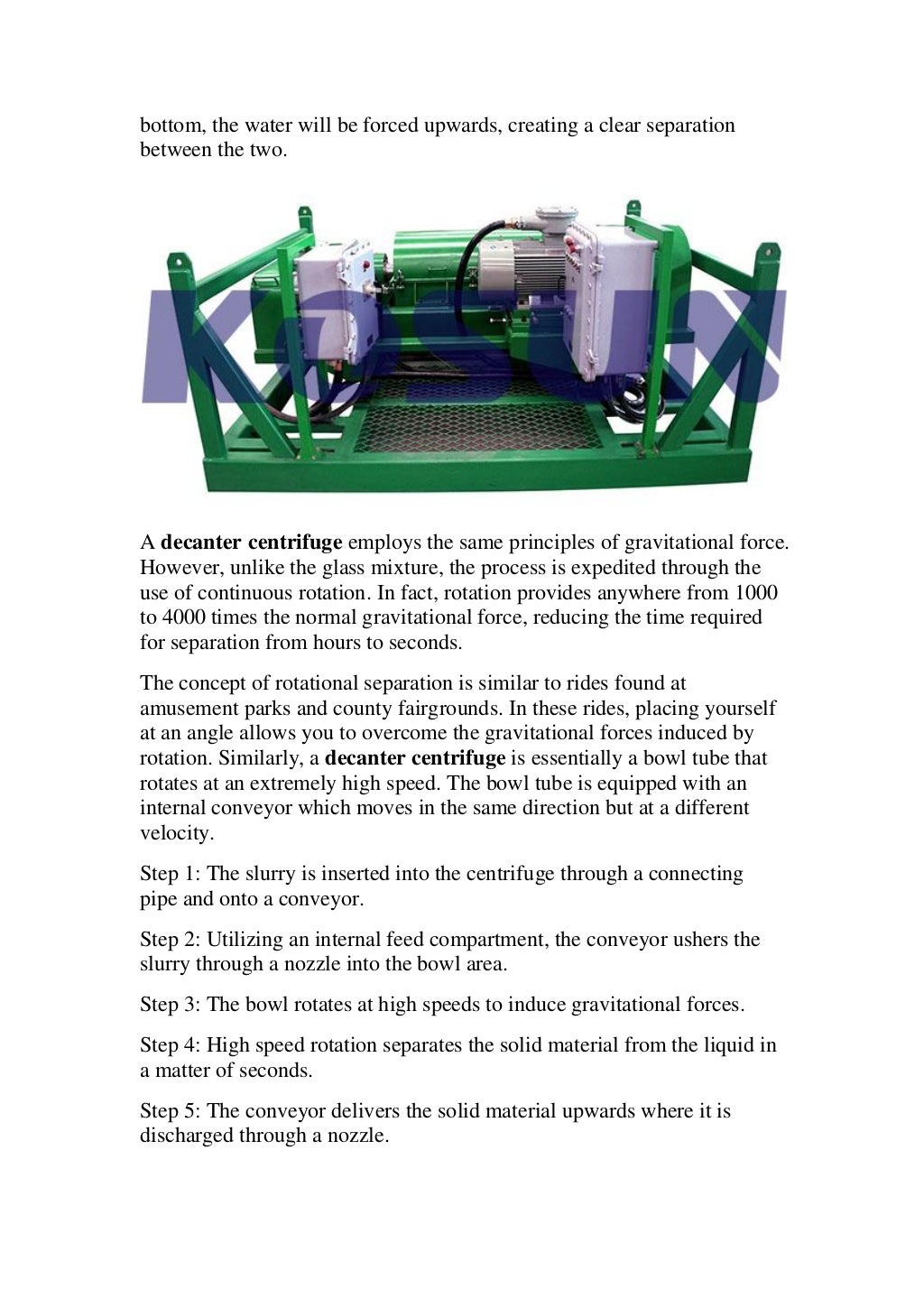 Decanter centrifuge working principle Decanter centrifuge working principle