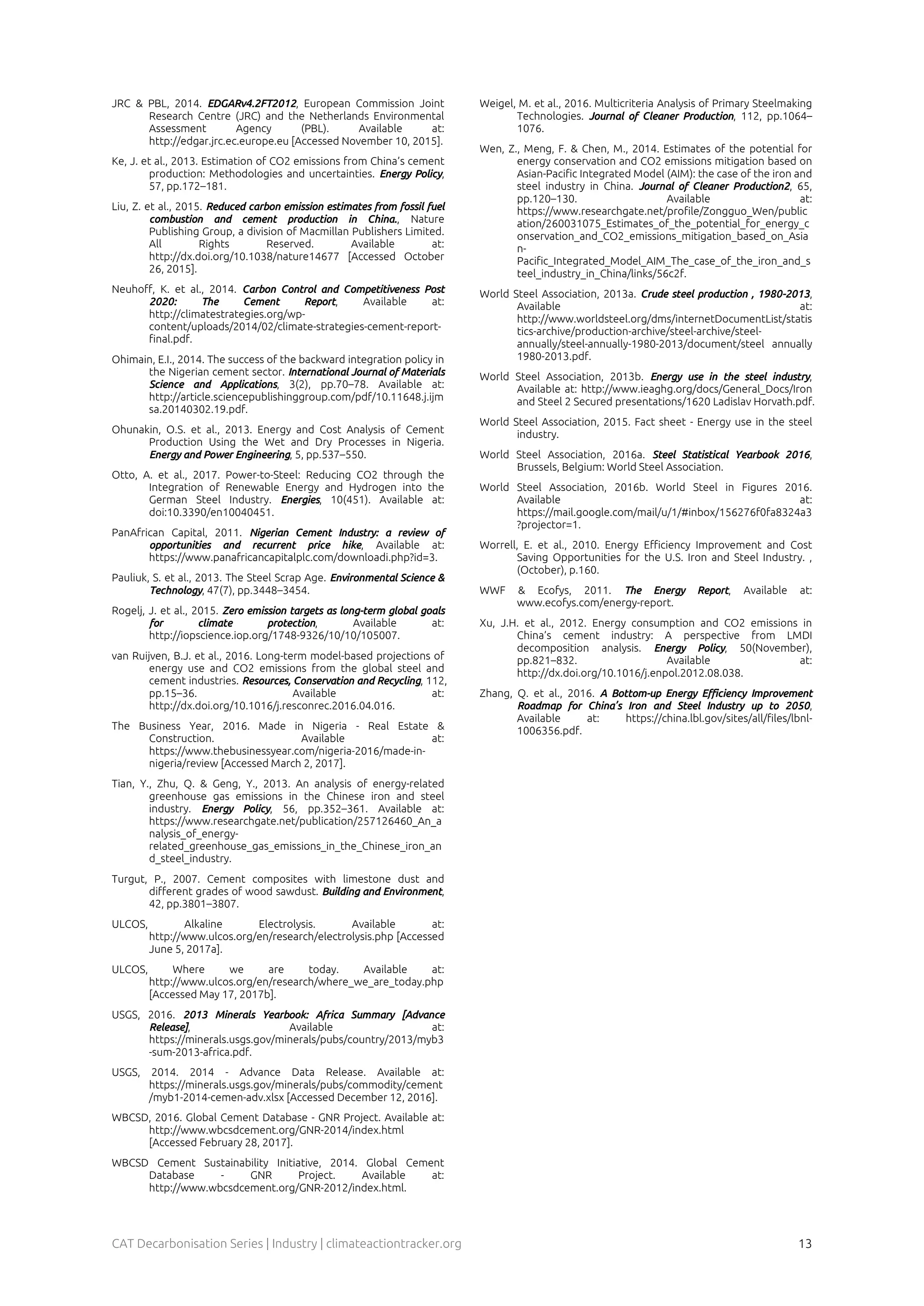 Decarb cement steelindustry | PDF