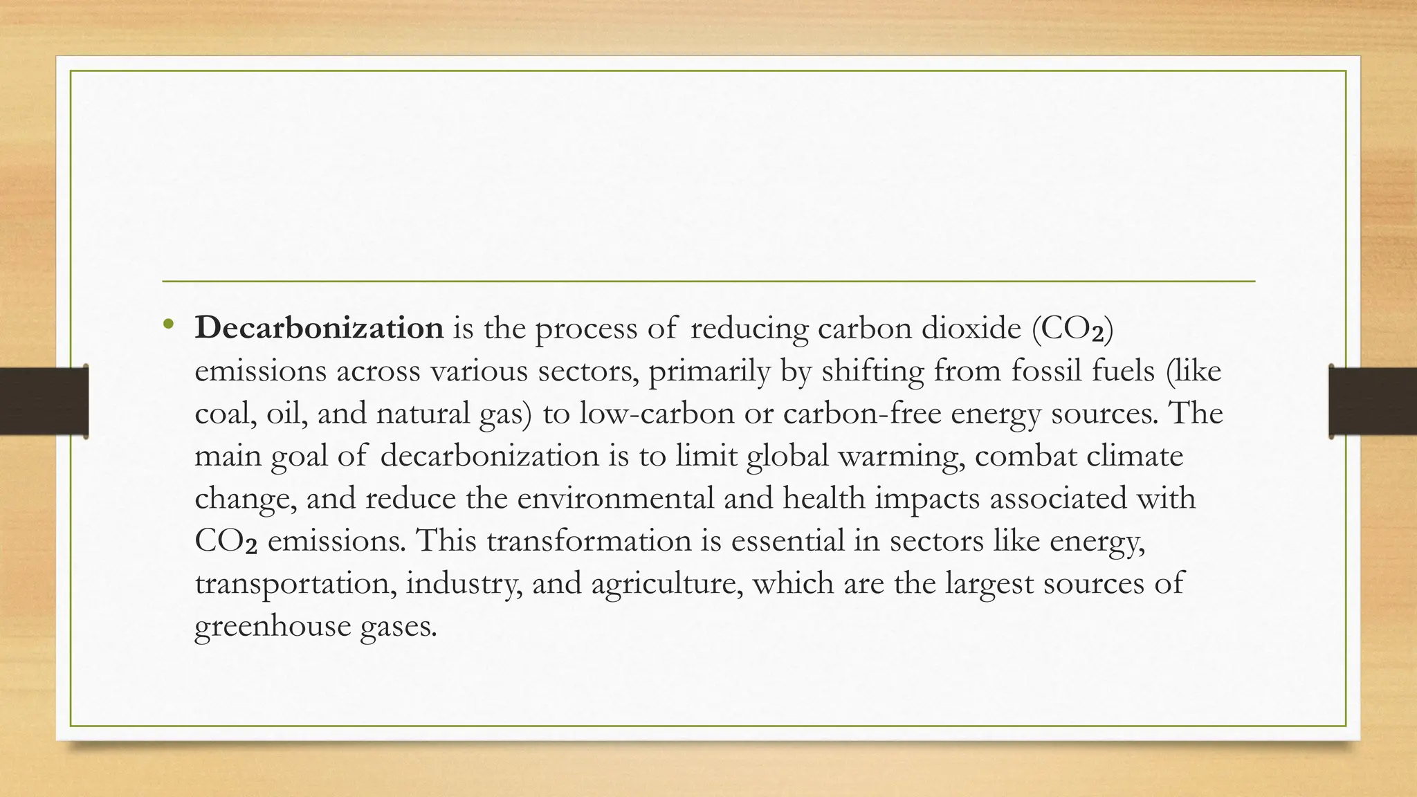 decarbonization and methods of decarbonization | PPTX