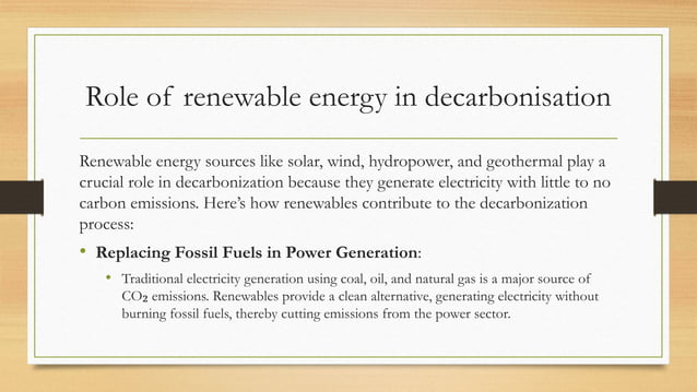 decarbonization and methods of decarbonization | PPTX