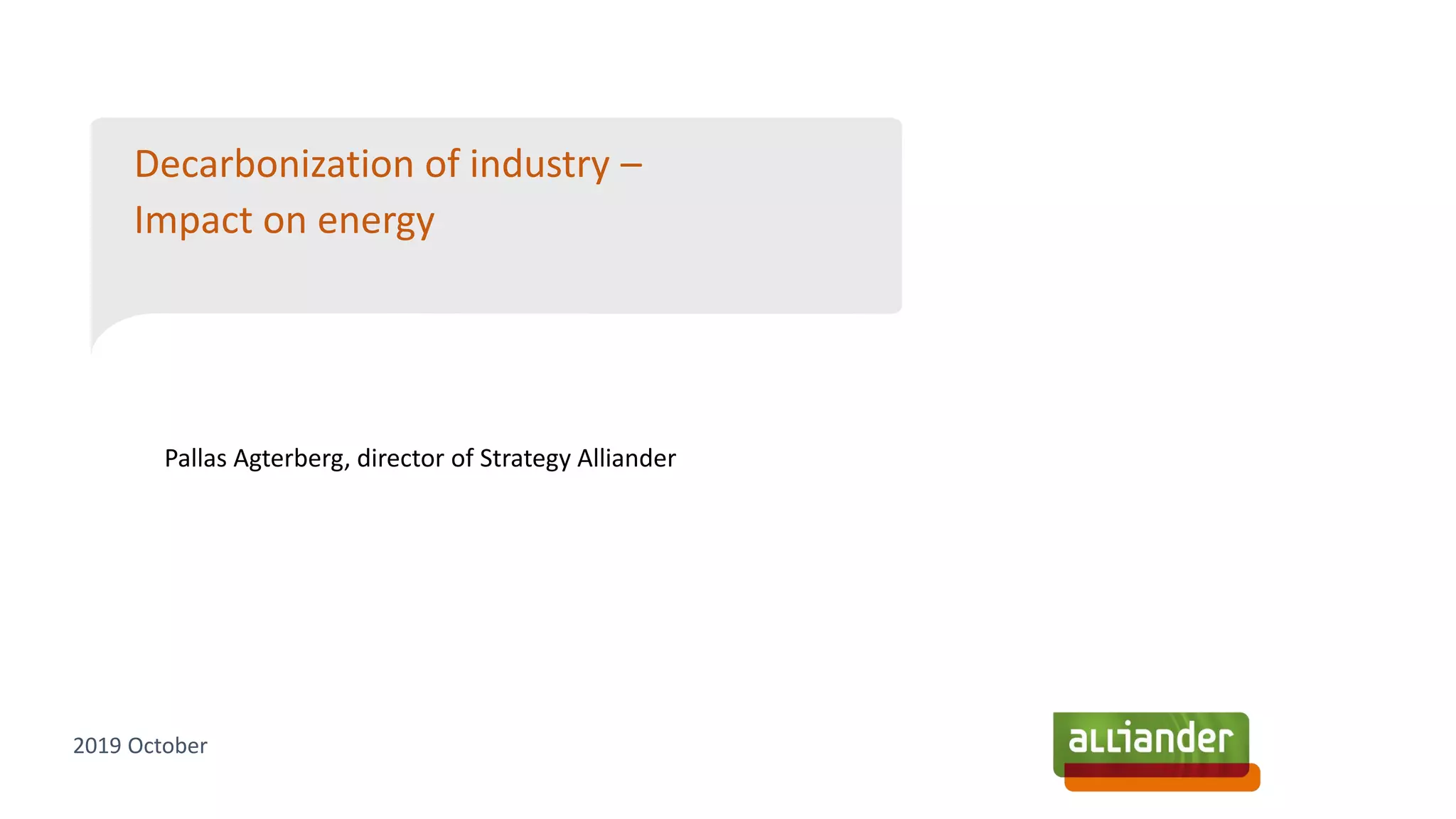 Decarbonization of industry - impact on energy | PDF