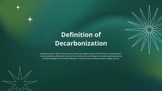 Carbon emissions calculations | Decarbonization strategies | PPT