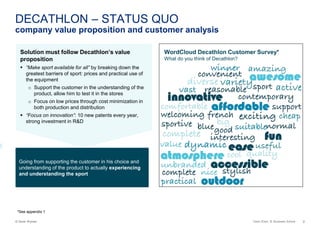 Decathlon - Oliver Wyman Iberia Case Competition | PPTX