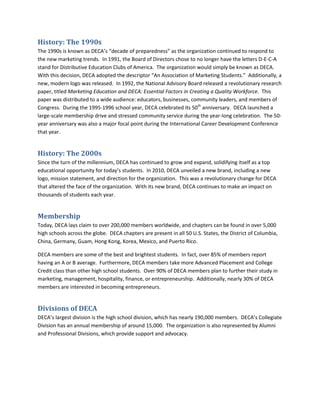 Overview of National DECA | PDF | College Education | Education