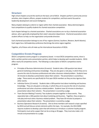 Overview of National DECA | PDF | College Education | Education
