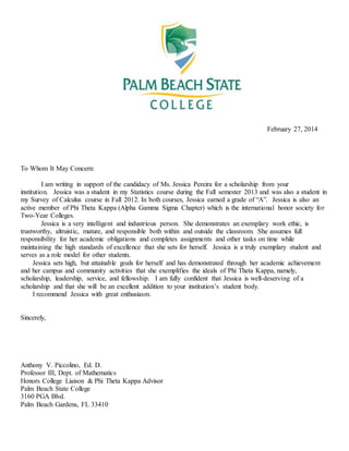 Dr. P Recommendation Letter | PDF