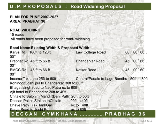 An overview of Pune Development Plan proposal 2007-2027 - Impact of ...