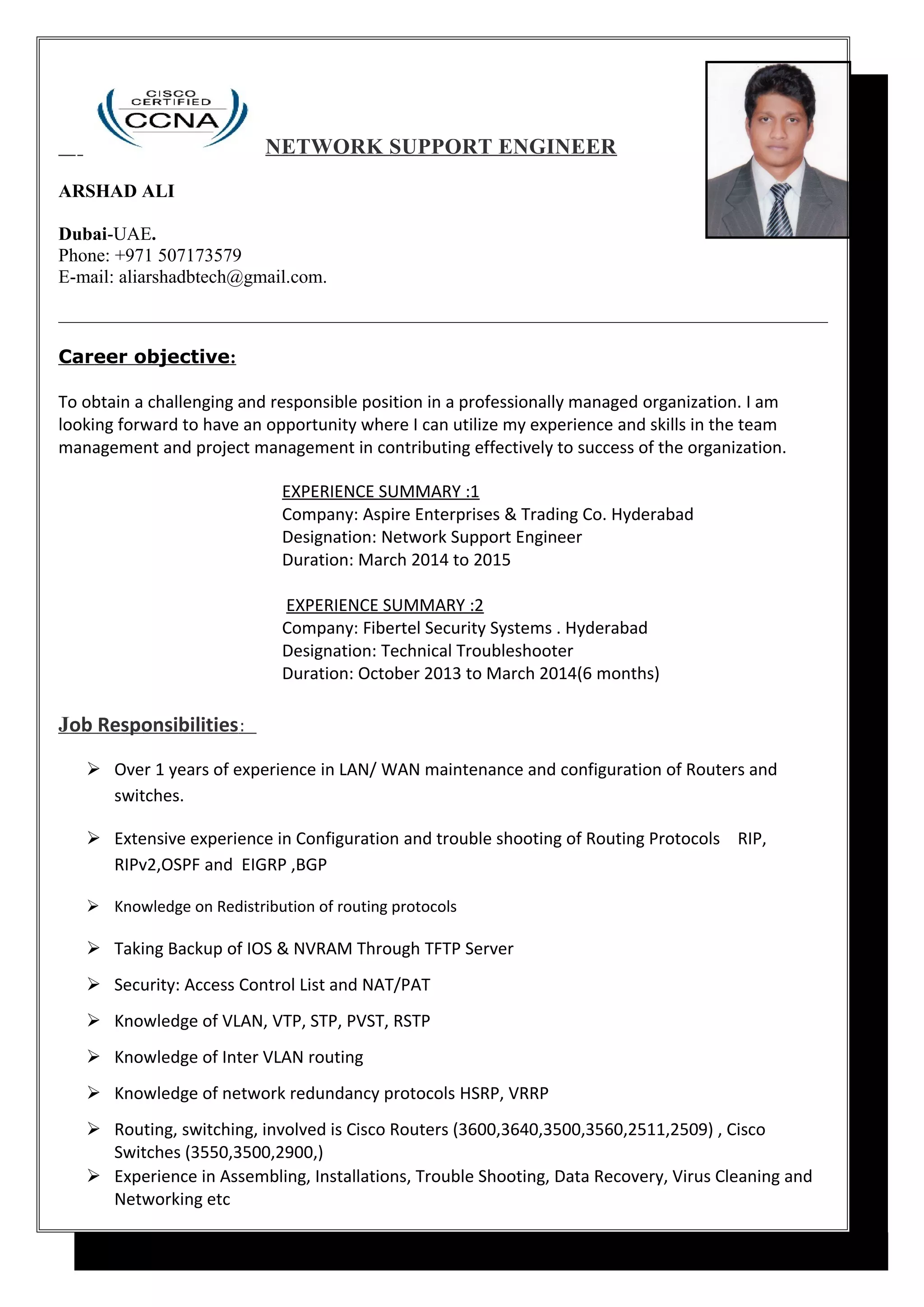 Arshad Ali CV 1 (1) | DOC