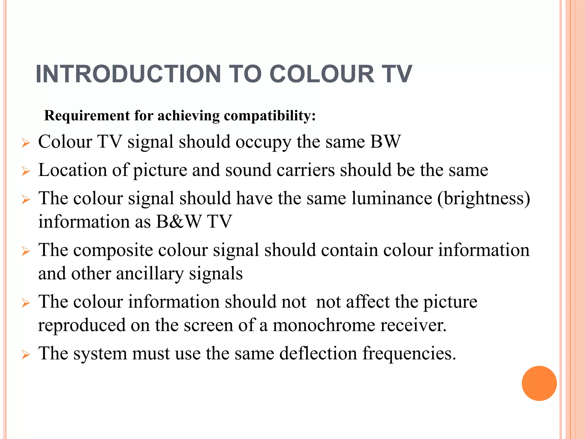 Basics of Colour Television and Digital TV | PPTX