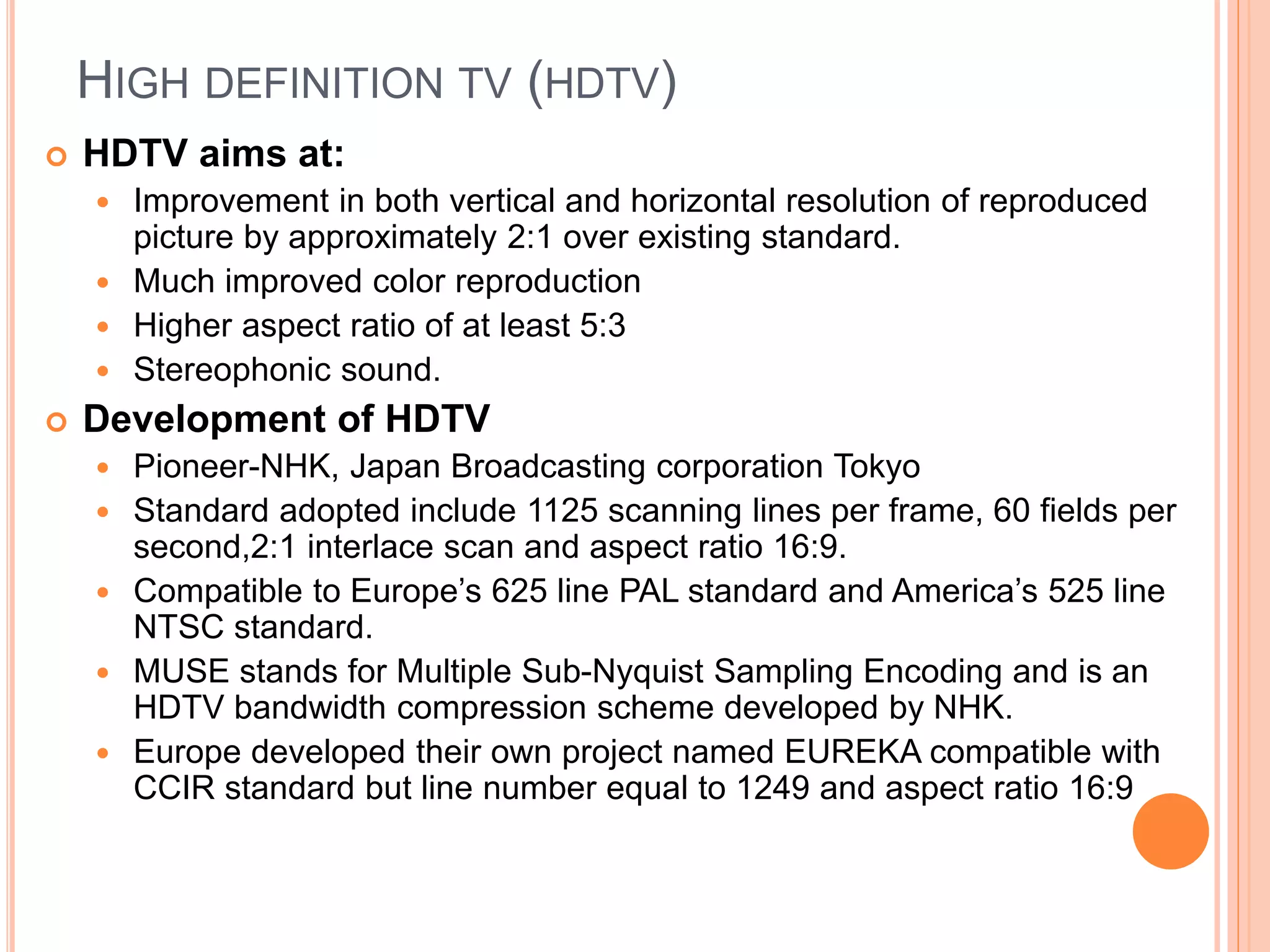 Basics of Colour Television and Digital TV | PPTX