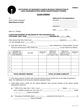 Decease claim set | PDF