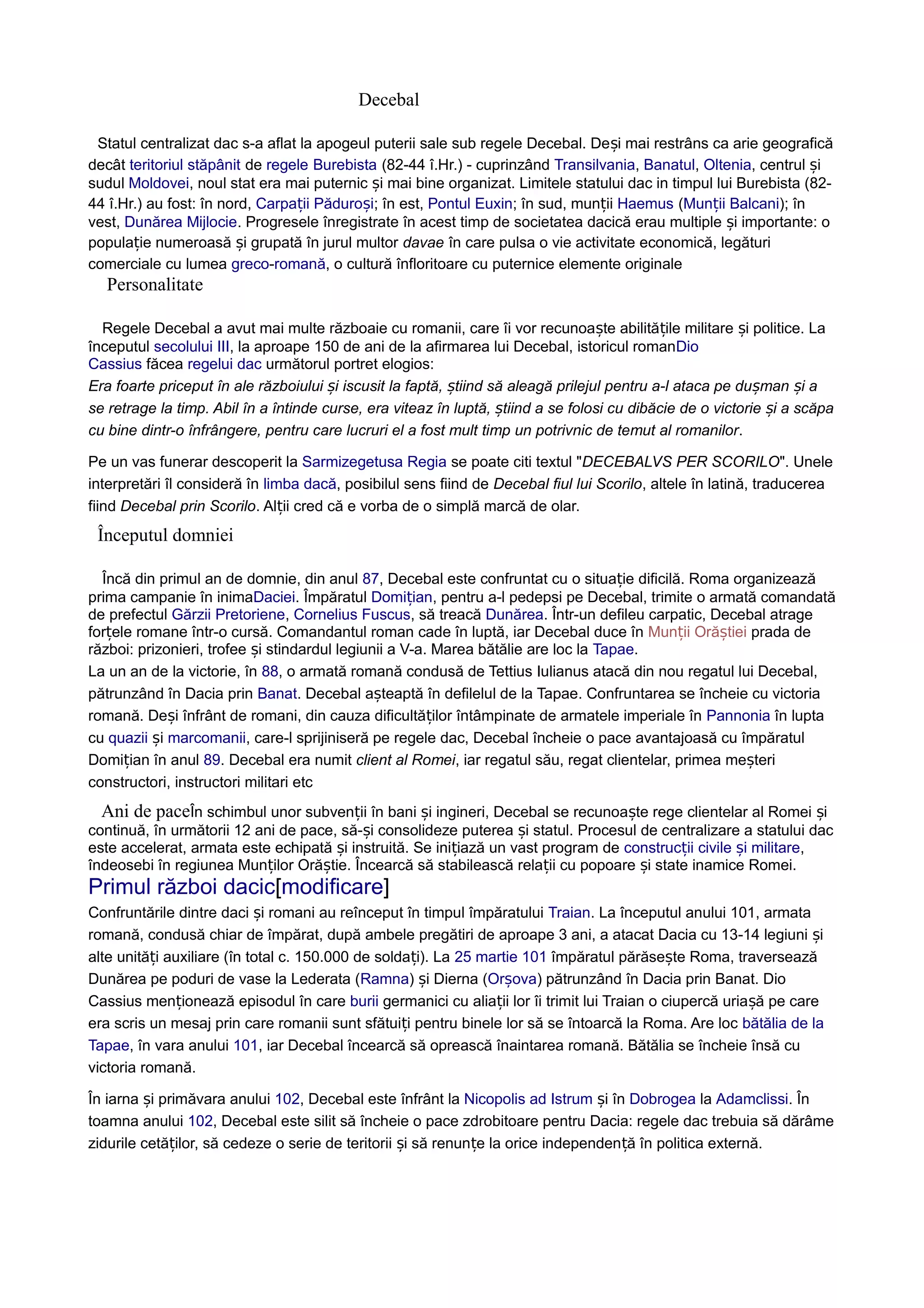 Decebal | ODT