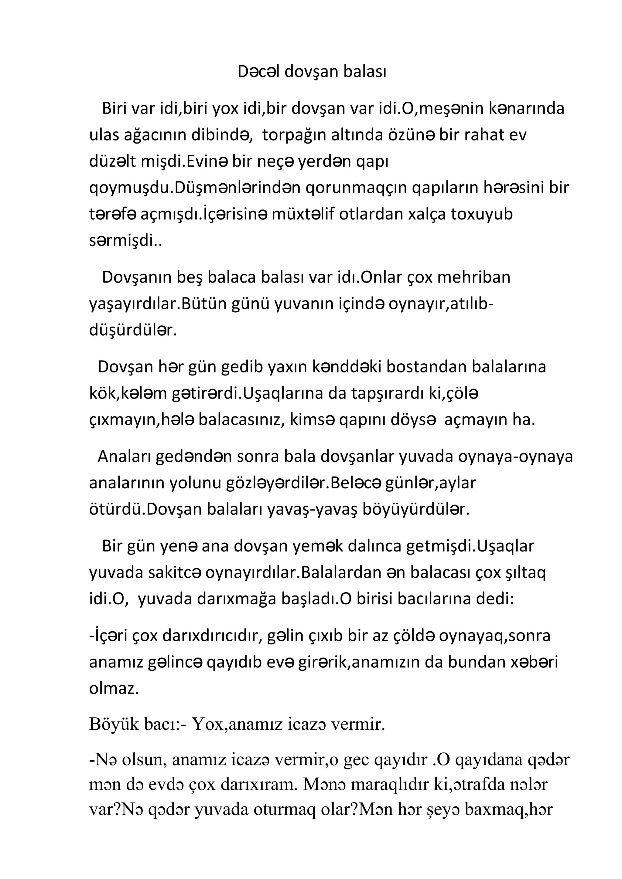 Decel dovsan balasi | DOCX