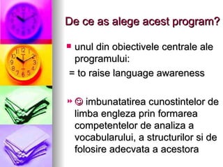De ce lingvistica limbii engleze | PPT