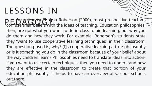Philosophies And Theories In Education Pptx