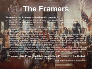 Presidential Growth and Executive Powers | PPTX | Civic affairs | Politics