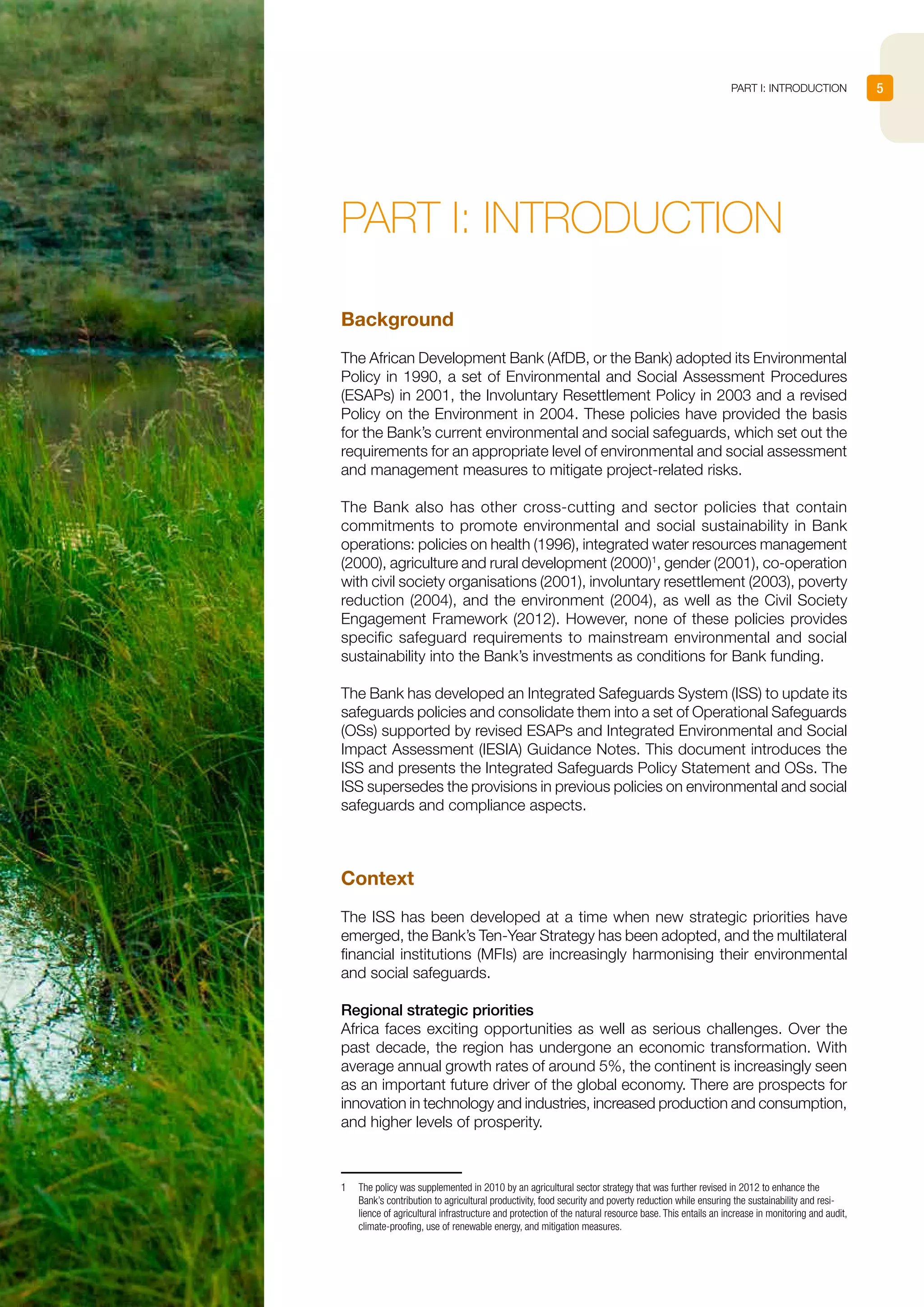 AfDB Integrated Safeguards System - Policy Statement and Operational ...