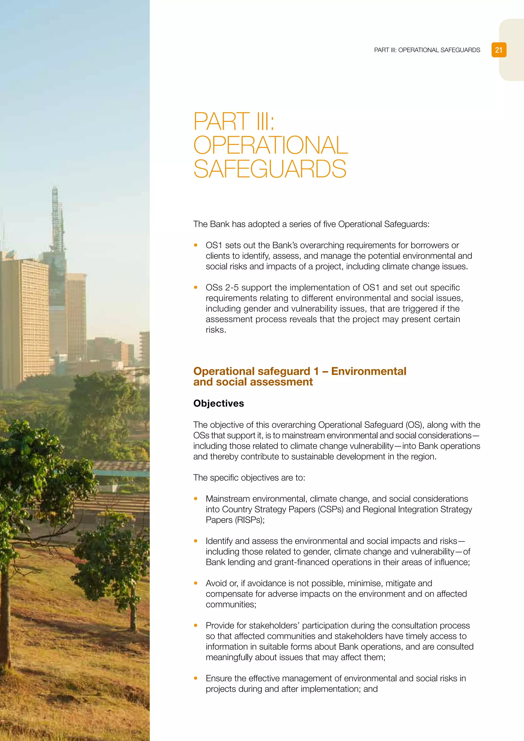 AfDB Integrated Safeguards System - Policy Statement and Operational ...