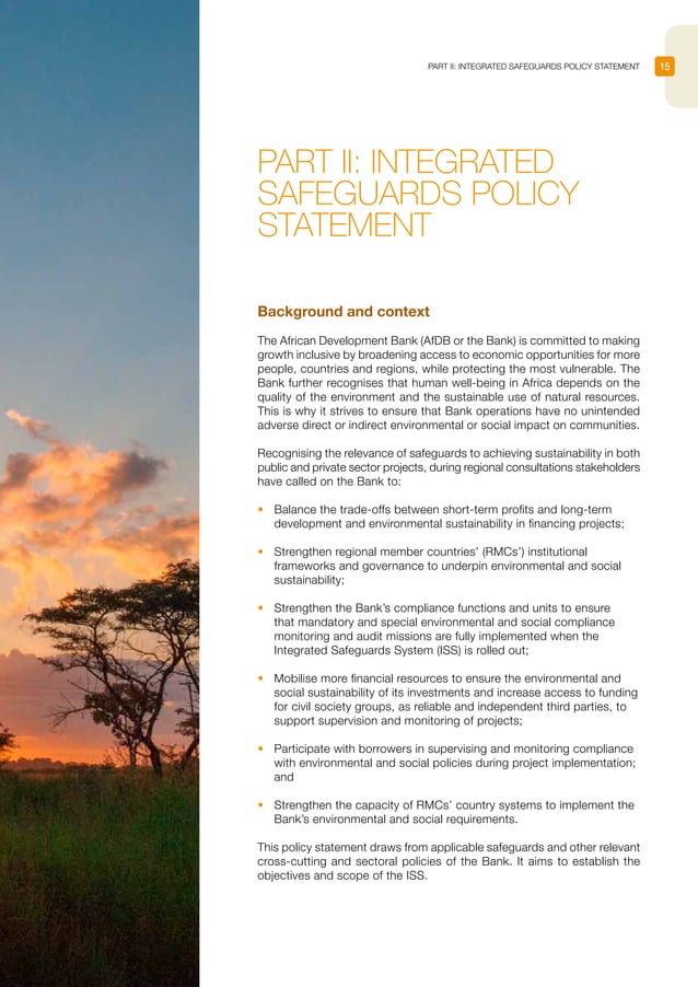 AfDB Integrated Safeguards System - Policy Statement and Operational ...