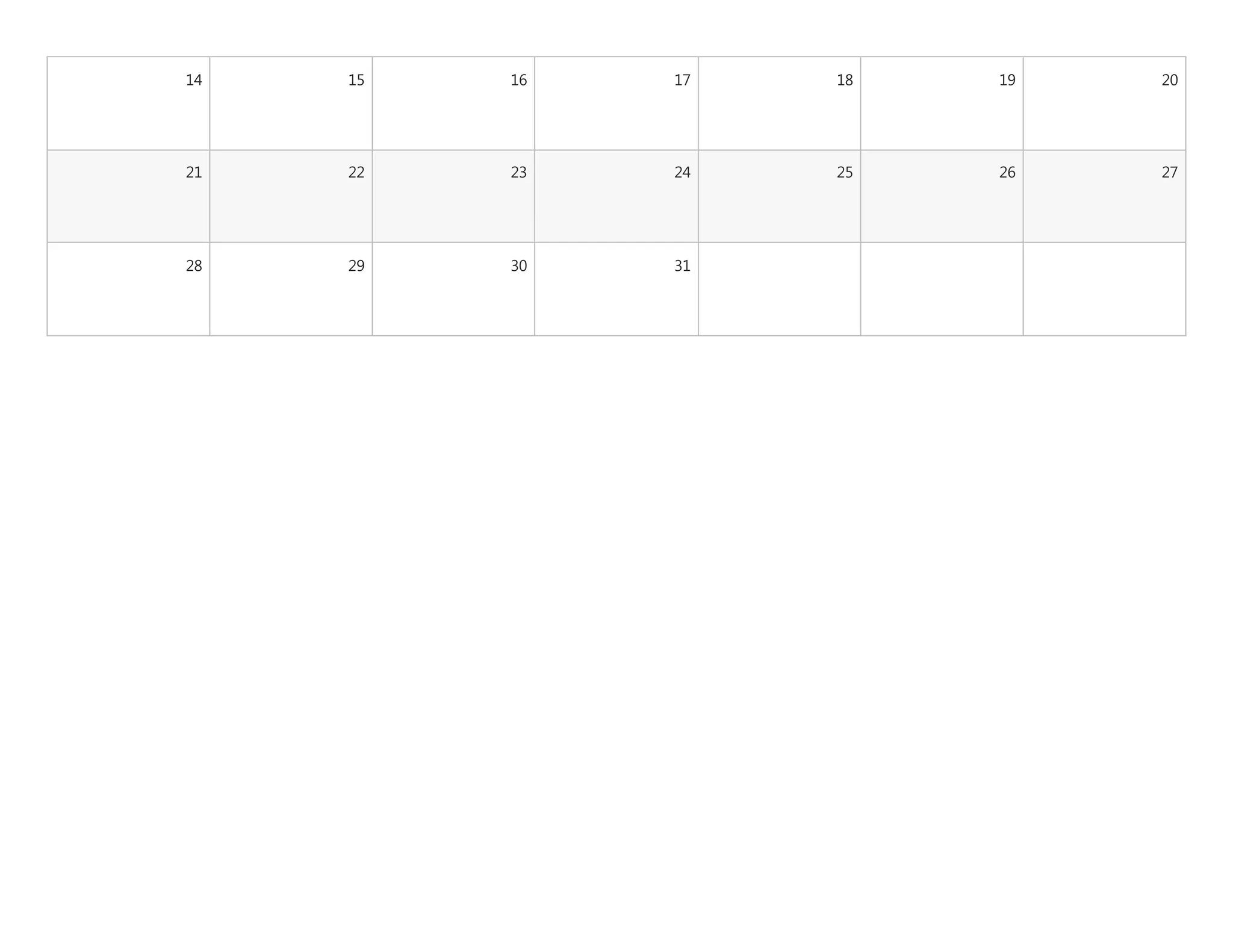 December Calendar - Week Commencing 7th- 13th | PPT