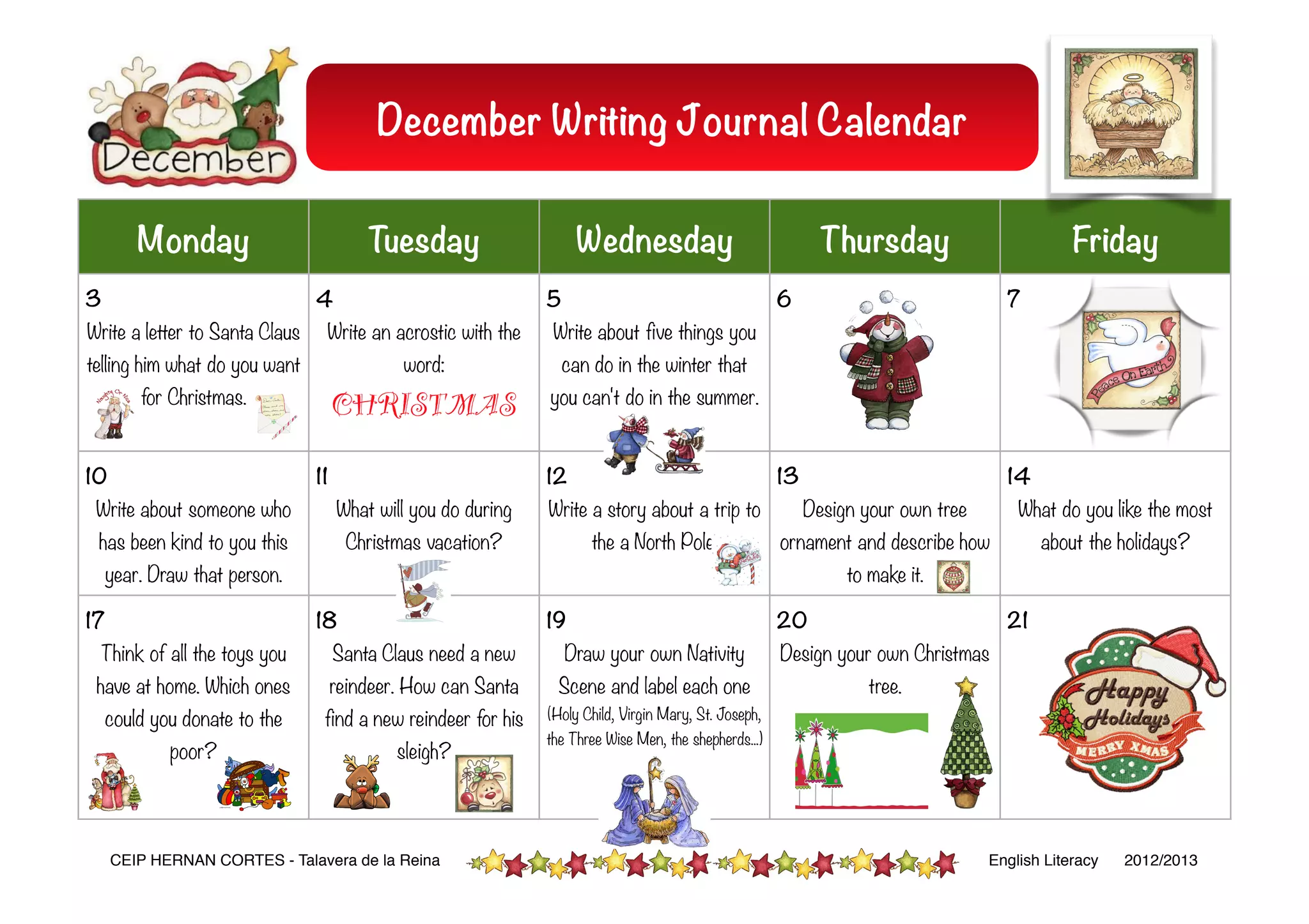 December journal activities | PDF
