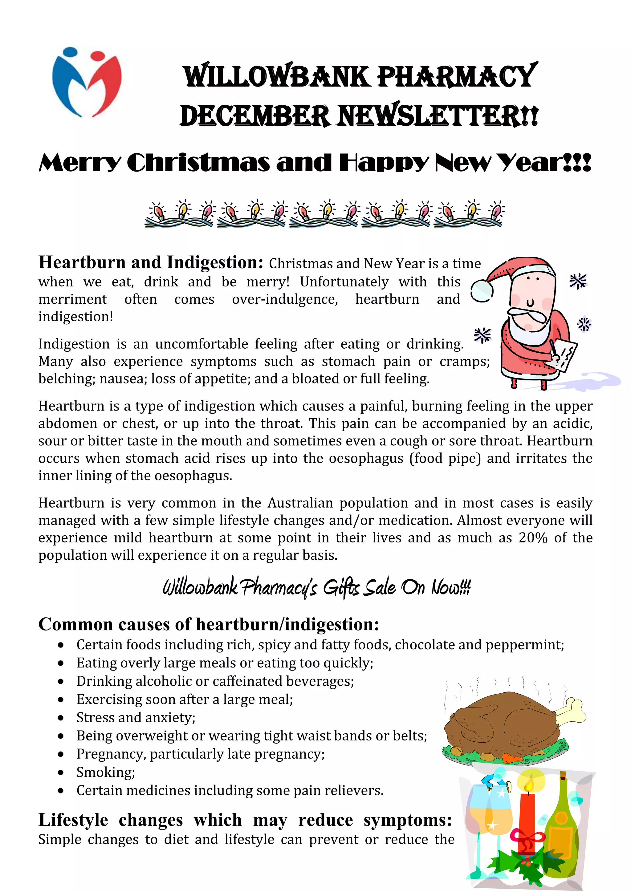 Willowbank Pharmacy's December Health Newsletter | PDF