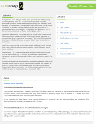 AuthBridge Newsletter Issue 9 | PDF