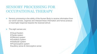 Occupational therapy for autism in India | PPTX