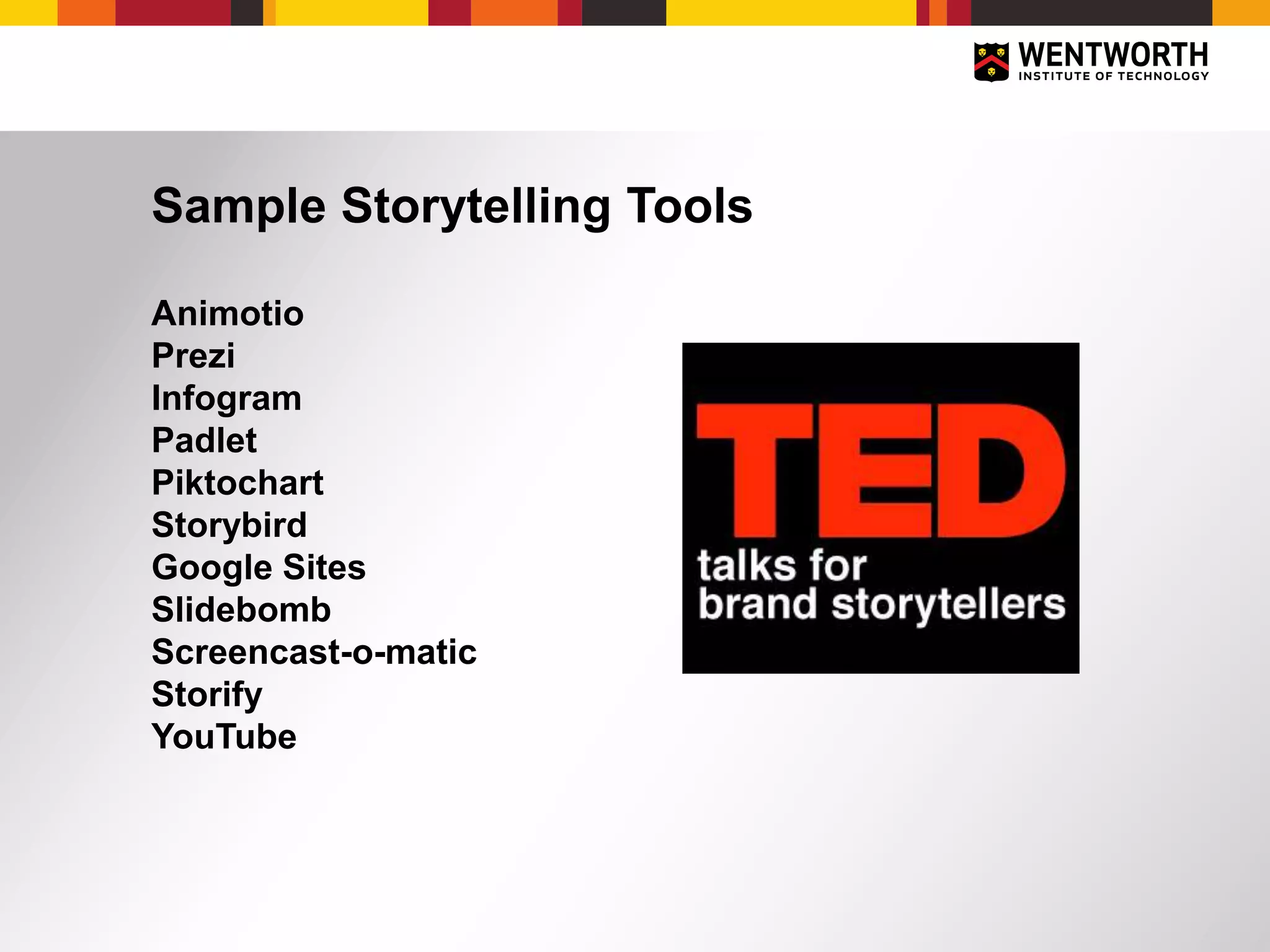 StoryTelling Tools For Learning | PPTX