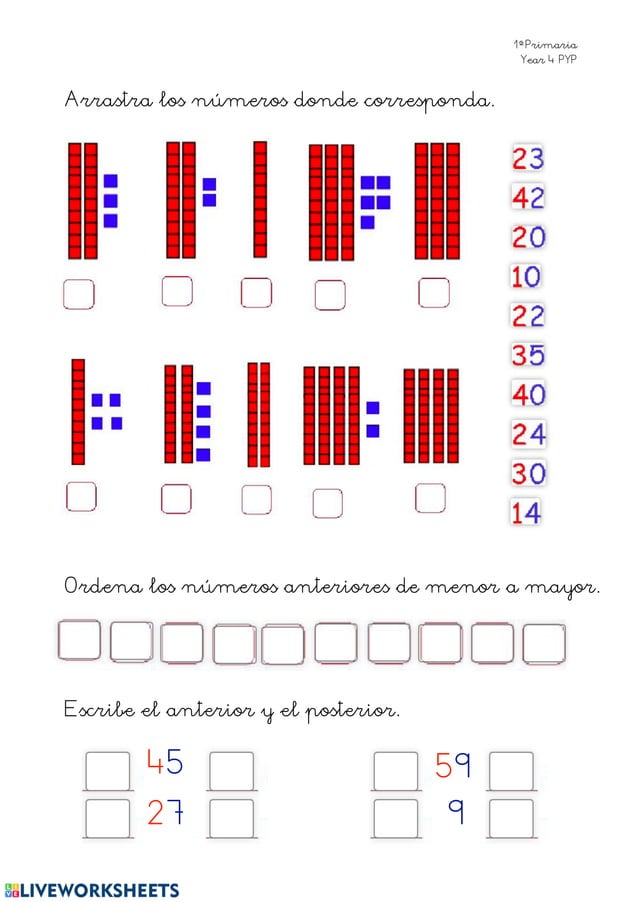 Decenas Unidades Con Barras Pdf