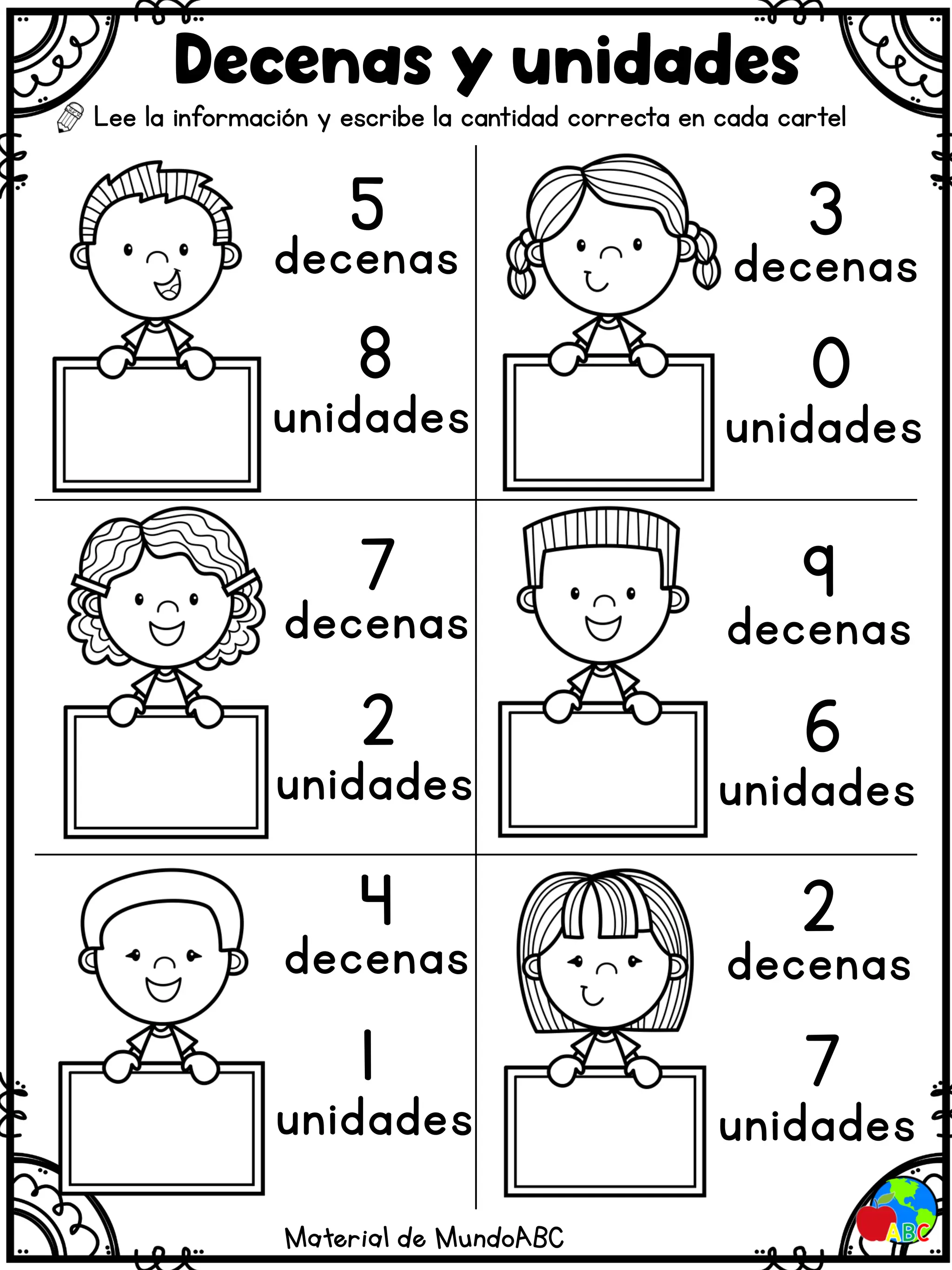 PRACTICAS DE MATEMATICAS decenas y unidades .pdf