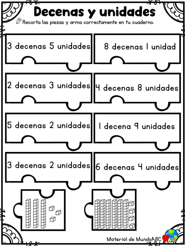 PRACTICAS DE MATEMATICAS decenas y unidades .pdf