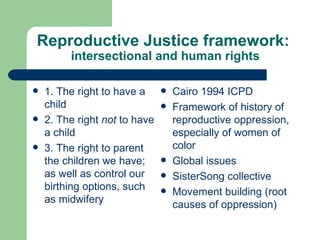 Decentering Choice Reproductive Justice | PPT | Debated Sensitive ...
