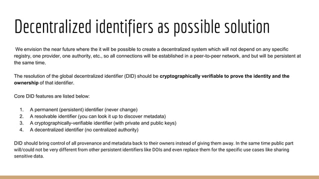 Decentralisation and knowledge graphs | PPTX