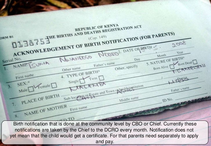 Decentralization and computerization of ubr in kwale kenya 2011
