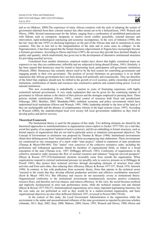 Decentralization and democratic local government in cross river state, nigeria a fact or fallacy ...