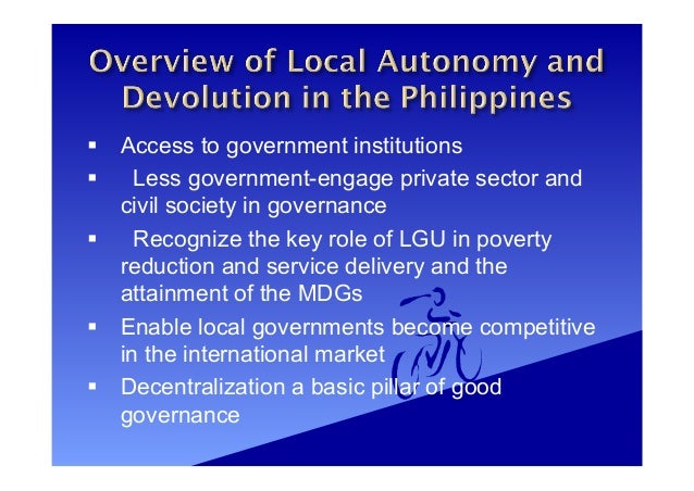 Decentralization and Local Autonomy